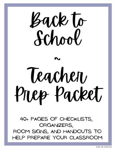 HUGE Back-to-School Teacher Prep BUNDLE | Editable | Print and Go