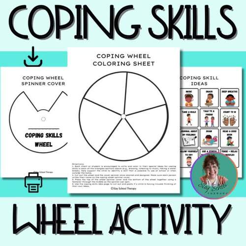Coping Skills Wheel, Craft Activity, Coping Strategies, Coping Skills