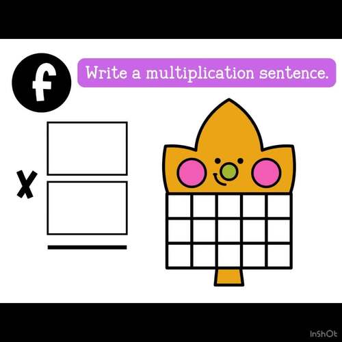 Multiplication Arrays + Area Math Task Cards for 3rd-5th Grade {September}