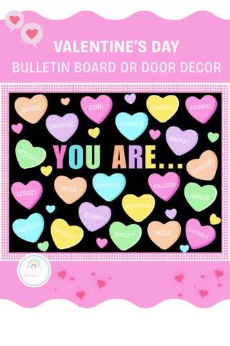 Valentines Day Bulletin Board Ideas February Decorations Affirmations ...