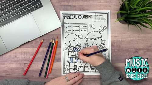 Spring NO PREP Mega Pack of Music Worksheets by Music with Sara Bibee