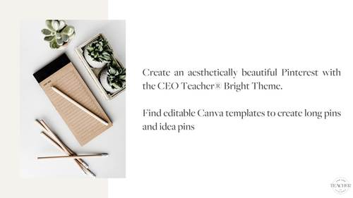 Pinterest Pin Templates for Teachers by Kayse Morris - The CEO Teacher