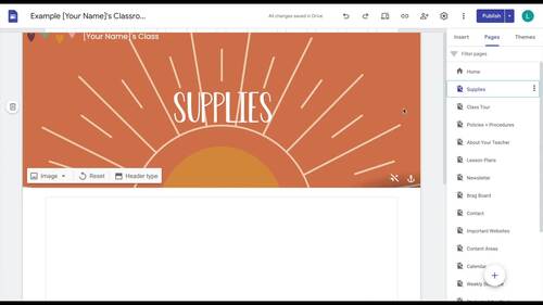 *Boho* Teachure Class Hub Website | CLASSROOM GOOGLE SITE by The Teachure