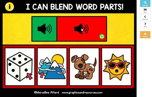 BLENDING CVC WORDS ONSET AND RIME BOOM CARDS KINDERGARTEN DIGITAL GAME