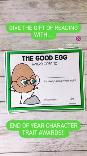 Character Traits End of the Year Award Certificates | TPT