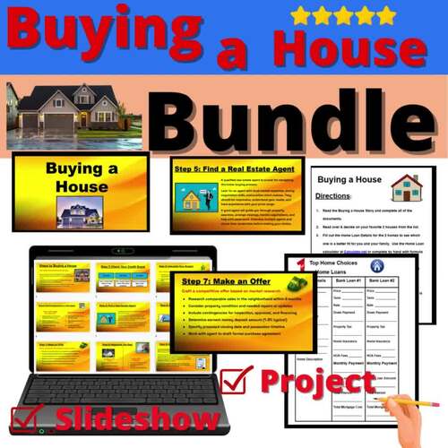 Buying a House Bundle Project and Slideshow Activities by DadsDesigns