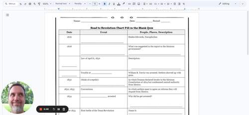 Texas Revolution Fill in the Blank Chart Quizzes | 7th Grade | Texas ...