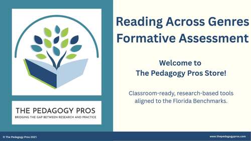 K Formative Checks Reading Across Genres Bundle – Florida B.E.S.T. Reading