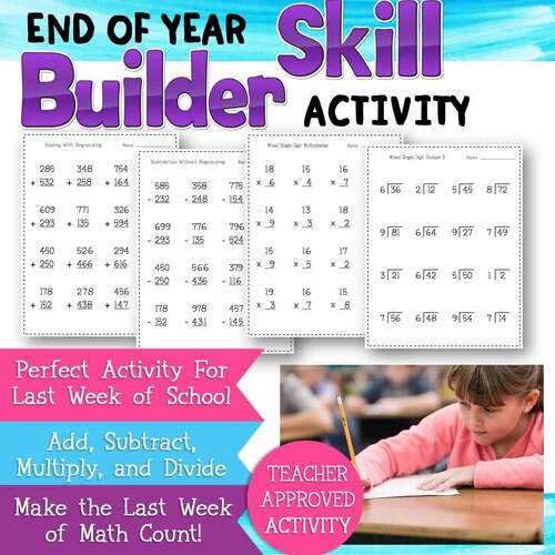 3rd Grade End of Year Math Activity/Math Review by Math - It Works