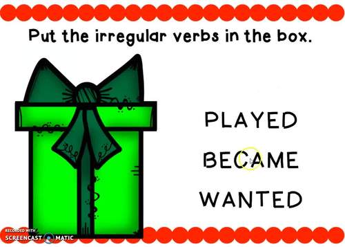 Irregular Verbs Boom Cards™ Distance Learning Language by Creating 4 ESL