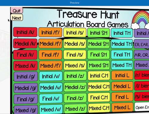 St Patricks Day Articulation Treasure Hunt Board Games Spring Speech ...