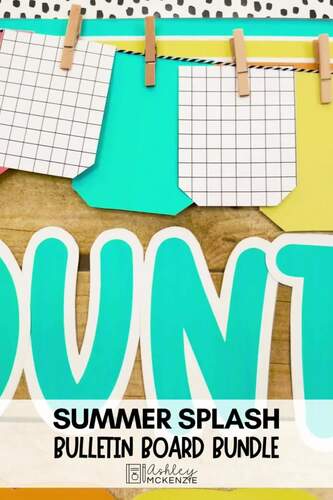 End of Year Classroom Decor Bulletin Board Bundle | Summer Splash Theme