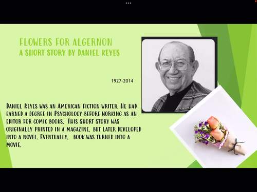 FLOWERS FOR ALGERNON PREREADING LESSON: setting,vocab,grammar PPT