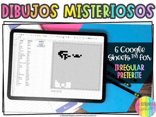 Preterite Irregular Verb Mystery Images | For Google Apps | Preterito
