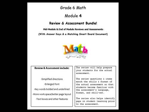 Grade 6, Math Module 4 REVIEW & ASSESSMENT (PDFs, Microsoft Word ...