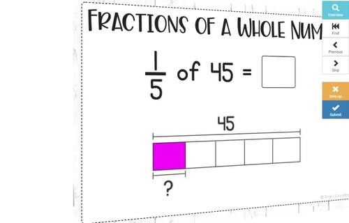 Multiply Fractions by a Whole Number with Bar Models - Digital Boom Cards