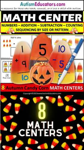 Candy Corn Math | Halloween Count - Add - Subtract - Sequence Special ...