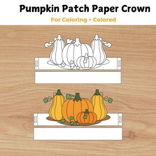 Fall Crown Template | Punpkin Craft | Thanksgiving Activities | Fall ...