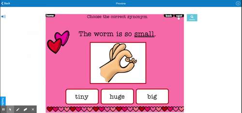 Valentine's Day Synonyms and Antonyms boom cards by Angela Christine