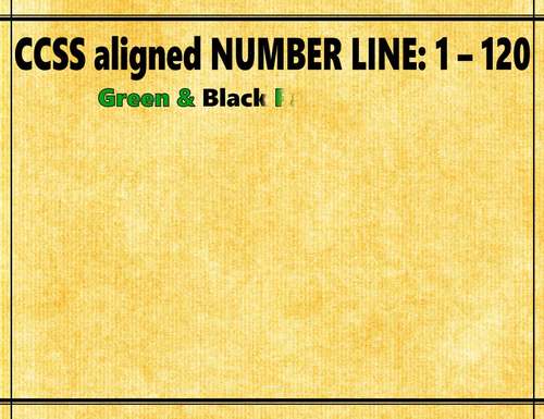 NUMBER LINE 1-120 Panda Theme Classroom Decor Green Black Number Concepts