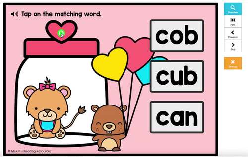 Short Vowel Boom Cards™ | CVC Boom Cards™ by Miss M's Reading Resources