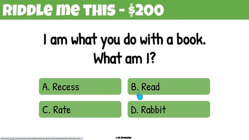 Initial Pre-Vocalic R Game Show No Print and Interactive Using Google ...