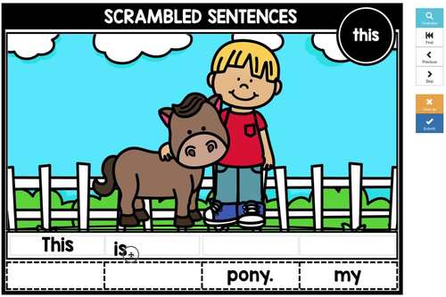 Sentence Scramble (Primer Sight Words) (Distance Learning) by United ...