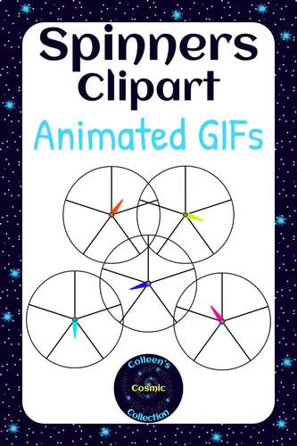 Animated GIF Transparent Customizable Spinners Clipart – 5 Sections