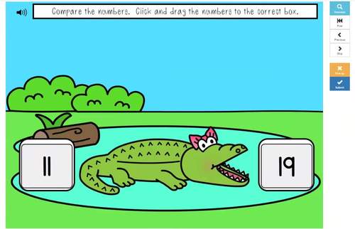 Comparing Two Digit Numbers 0-20 First Grade Math Boom™ Cards | TPT