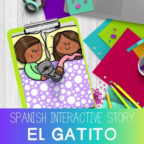 Spanish Story for Beginners Interactive Reading Animals, Emotions & Colors