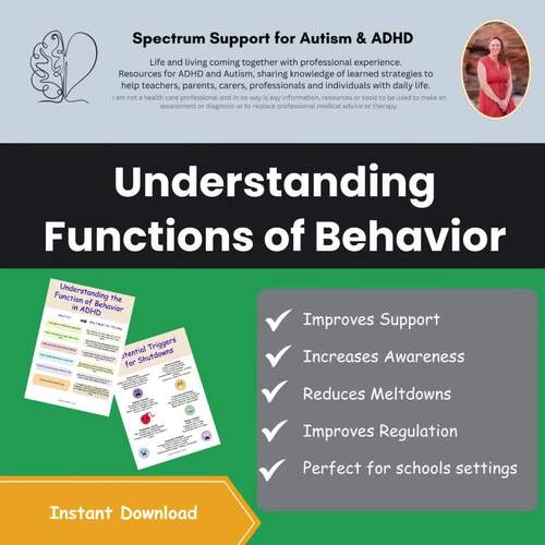 ADHD Behavior Cheat Sheet Explains Common Reasons for Behaviors Support ...