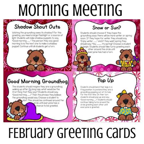 Morning Meeting Greetings ~ February Valentine's Day by Lessons By The Lake