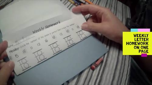 Number of the Day | Week | Printing Practice Early Math Homework ...