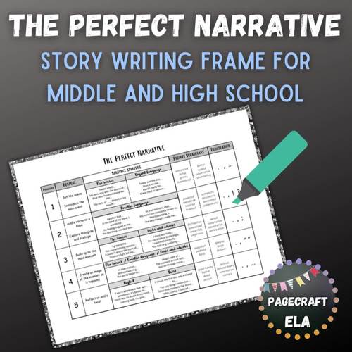 The Perfect Narrative | Story Frame | Grades 8 to 11 by Pagecraft ELA
