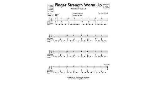 Finger Strength & Technique Exercise for Bass Guitar Level 1.2 | TPT
