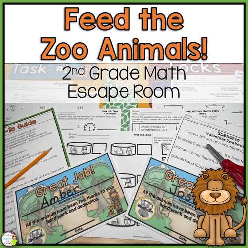 2nd Grade Math Escape Room Activity by Learning Laughter and Love