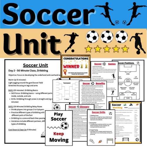 Soccer Unit PE Physical Education Class Lesson Plans Resource by ...