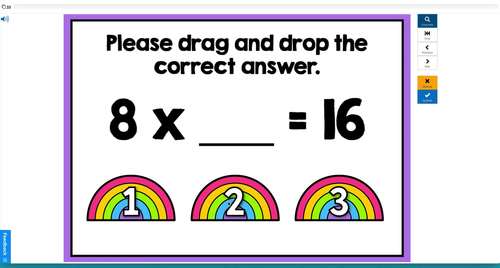 Math Multiplication Practice – x8 Fact Fluency Self Correcting Boom Cards