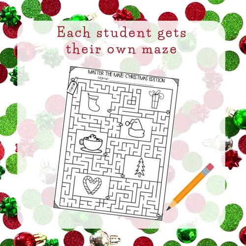Master the Maze: Christmas Edition | Christmas Language Arts Activity