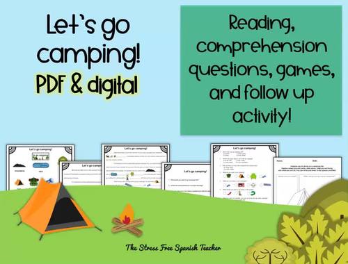 Summer CAMPING themed Comprehensible Reading for ELL ESL | TPT