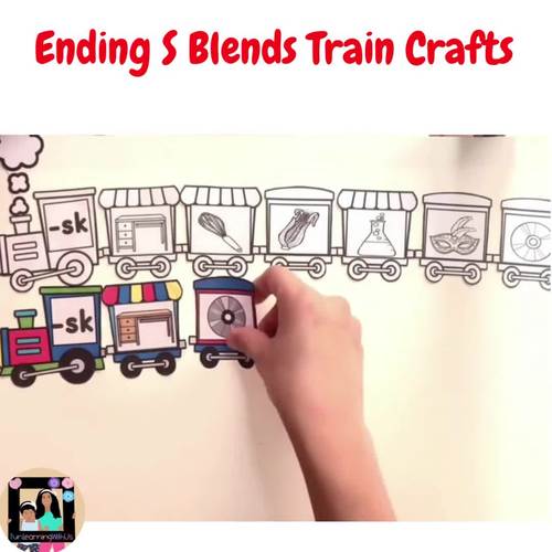 Consonant Ending S & T Blends Train Craft Activity | Blends Craft Activity