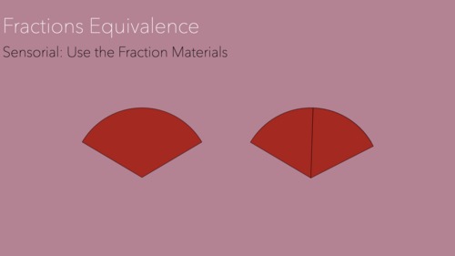 Montessori Fractions Equivalency (Sensorial) Upper El Presentation
