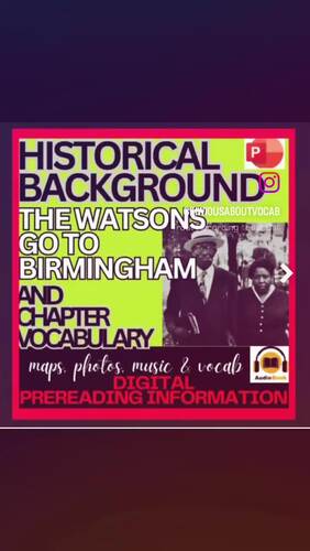 Watsons Go To Birmingham by C.P. Curtis-Vocab & Introduction-PPT ...