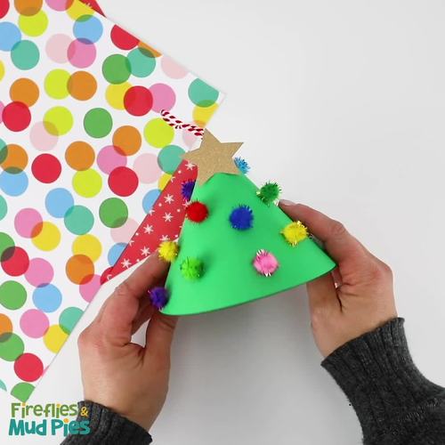 Paper Cone Christmas Tree Craft by Fireflies and Mud Pies | TPT