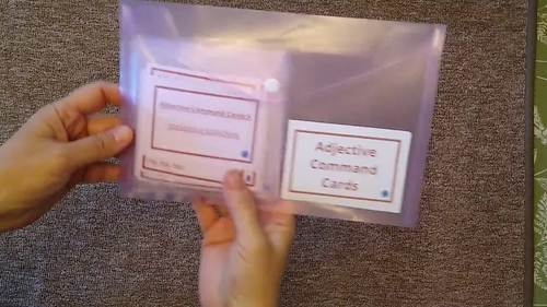 Montessori Adjective Command Cards - Grammar, Types, Interactive ...