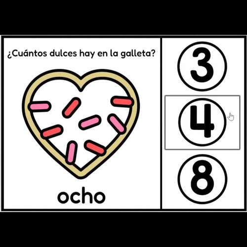 Counting Cookies with Sprinkles Spanish Actividad de Conteo Number ...