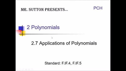 Applications of Polynomials by Mr Sutton Presents | TPT
