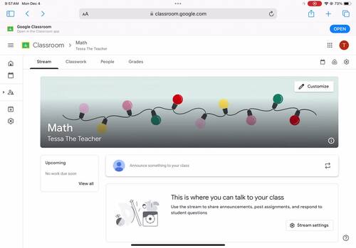 ANIMATED Google Classroom Header Banner GIF Christmas Lights UPDATED