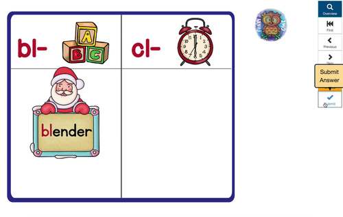 WINTER CONSONANT L BLENDS GAME PHONICS KINDERGARTEN 1ST GRADE BOOM ...
