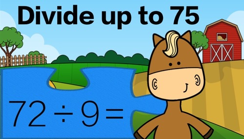 Divide up to 75 Fact Fluency: At the Farm: Math Brain Break | TpT